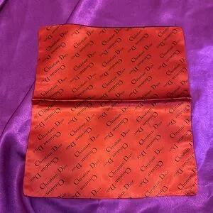 Dior | Bags | Christian Dior Red And Black Pouch | Poshmark
